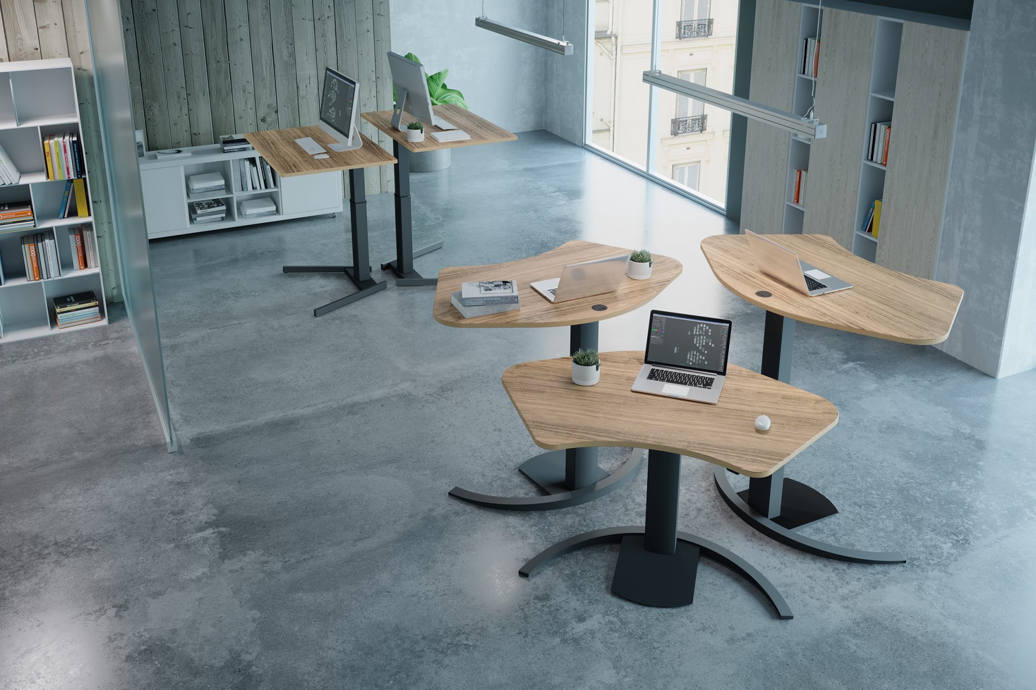 Series 19 Single Column Desk - Posture Depot