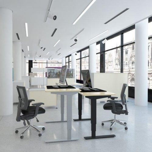 Series 37 Electric Dual Column Desk - Posture Depot