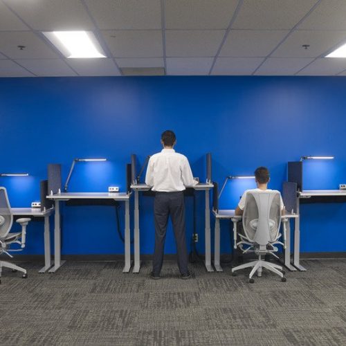 upCentric 2LV Electric Dual Column Desk - Posture Depot